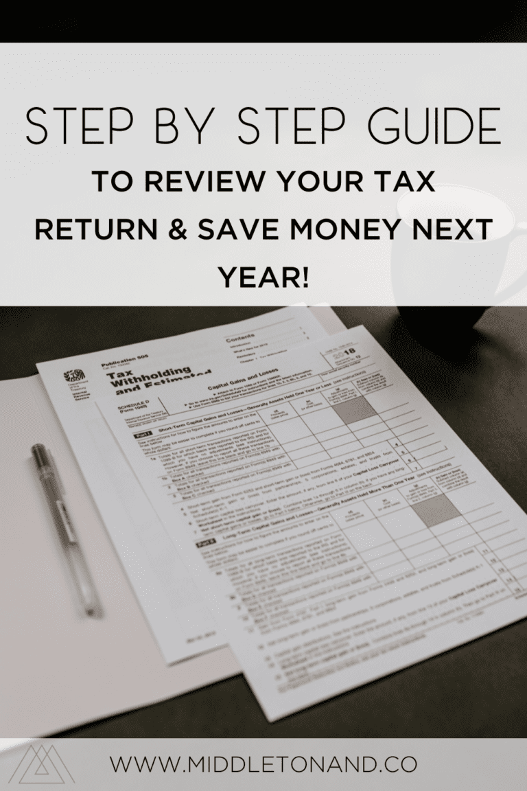 Step by Step Guide To Review Your Tax Return From Last Year - Middleton ...